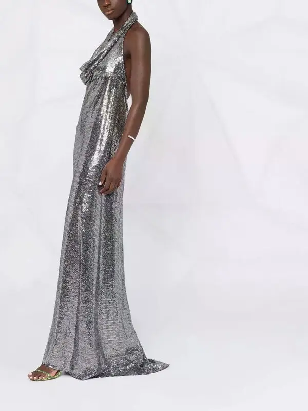 BLANCA VITA Sequin Long Gown