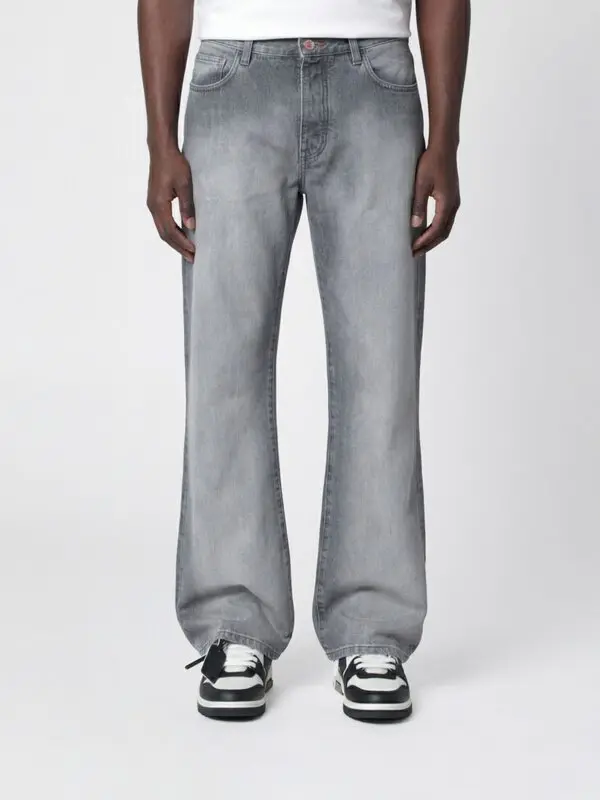 Off-White Flared Jeans In Washed - Denim