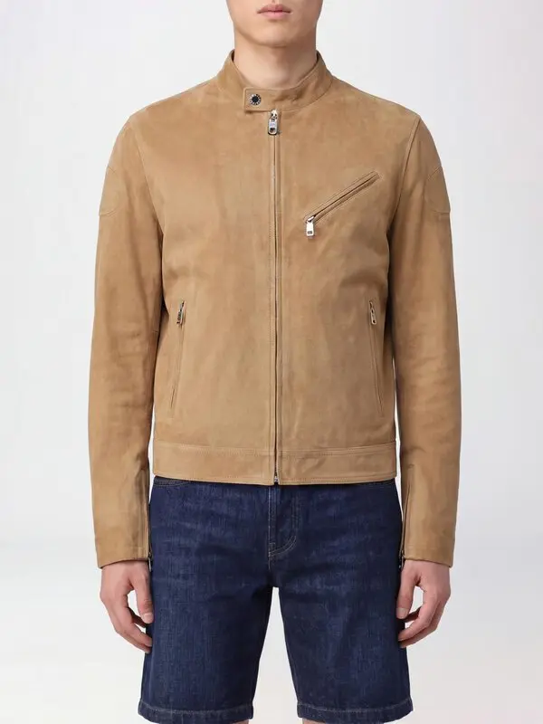 Dolce & Gabbana Suede Biker Jacket - Beige