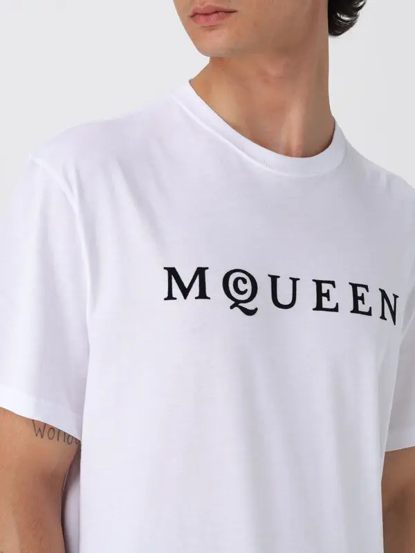 Alexander McQueen Logo Cotton T-shirt - White