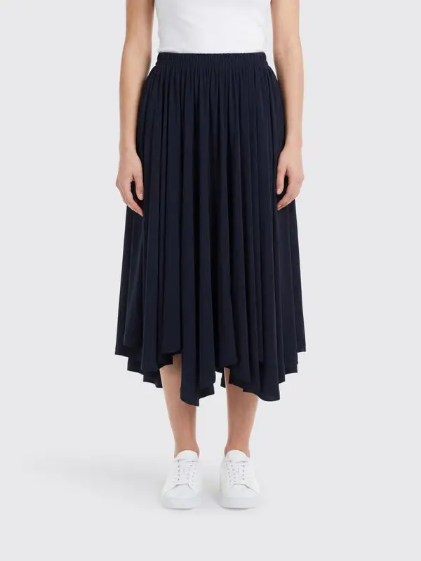 AMI Paris Asymmetric Midi Skirt - Black