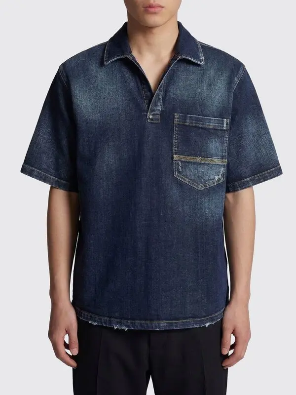 Dsquared2 Cotton Denim Shirt With Logo