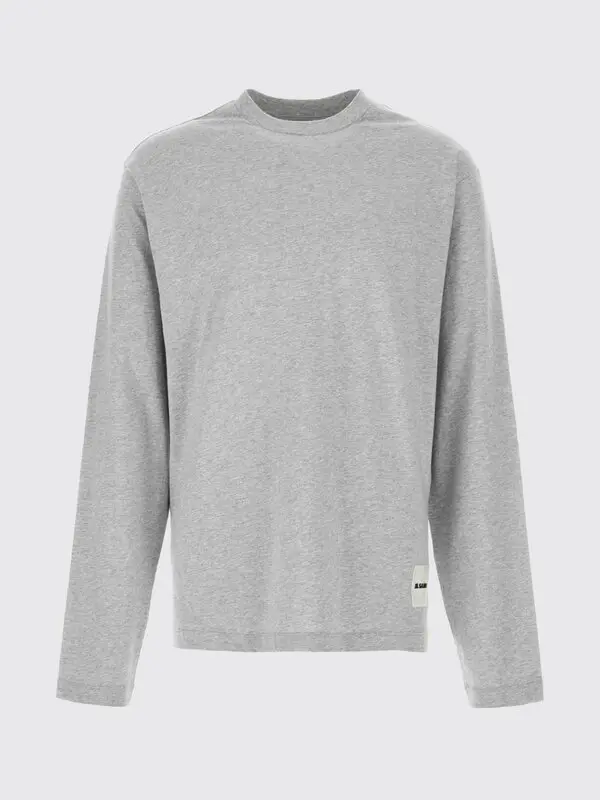 JIL SANDER Cotton T-shirt With Logo - Grey