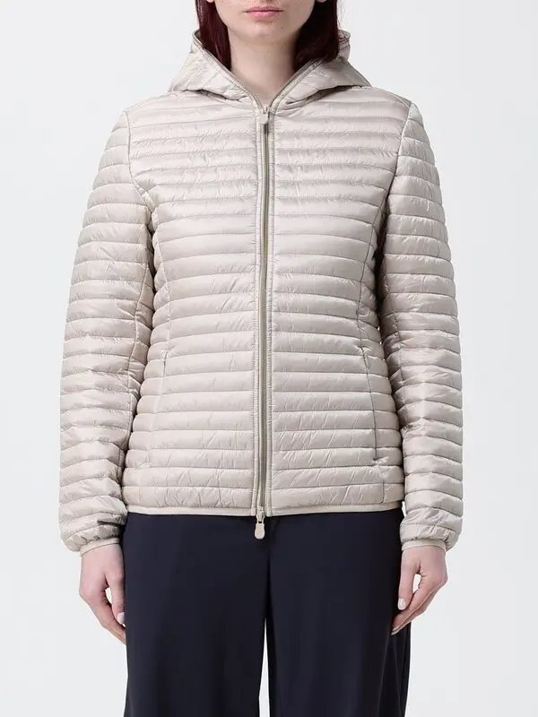 SAVE THE DUCK Alexa Hooded Quilted Down Jacket - Beige