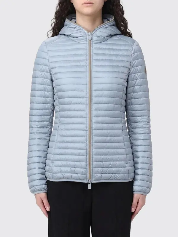 SAVE THE DUCK Alexa Hooded Quilted Down Jacket - Gnawed Blue