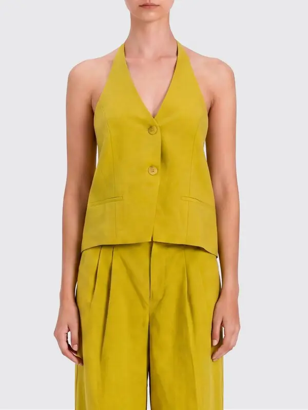 TWINSET Linen Blend Vest - Green