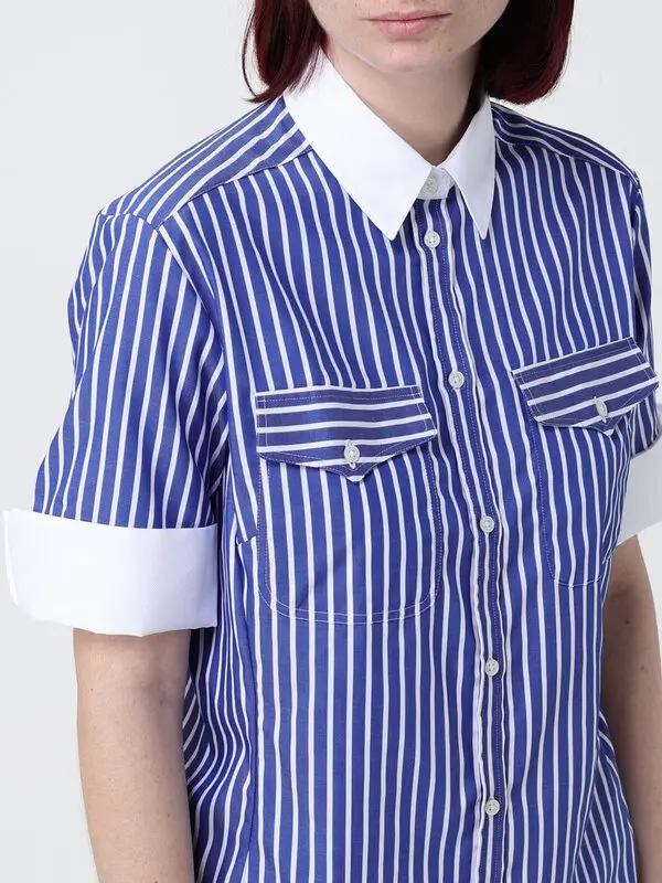 FAY Striped Shirt With Classic Collar - Blue