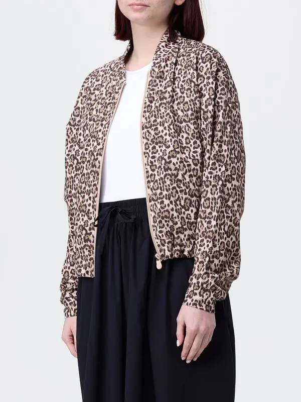 SAVE THE DUCK Alana Animal Print Bomber Jacket