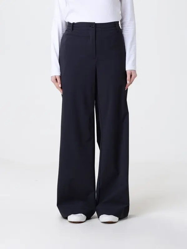 SAVE THE DUCK Stretch Technical Fabric Palazzo Trousers - Blue