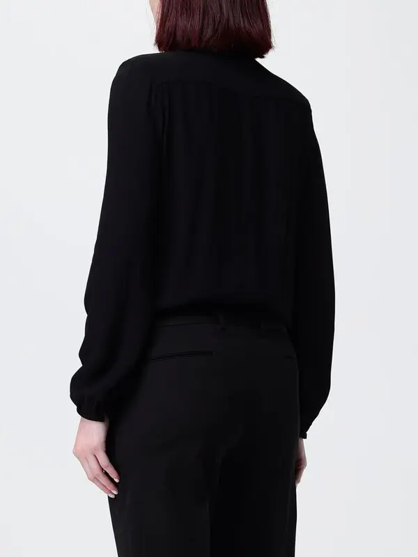 Elisabetta Franchi Georgette Bodysuit Blouse - Black