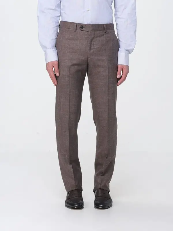 LUIGI BORRELLI Single-breasted Virgin Wool Blend Suit - Brown