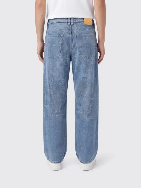 DIESEL® D-macro Wide Leg Denim Jeans