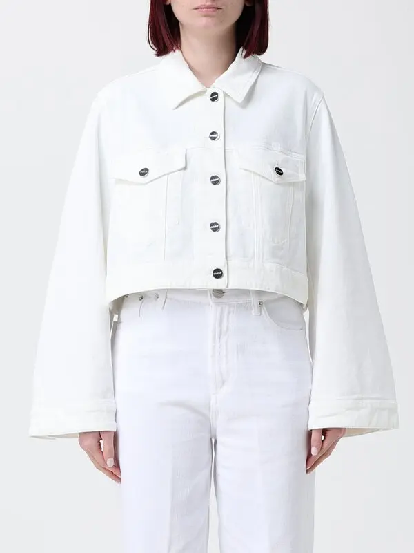 DONDUP Cropped Denim Jacket - Milk