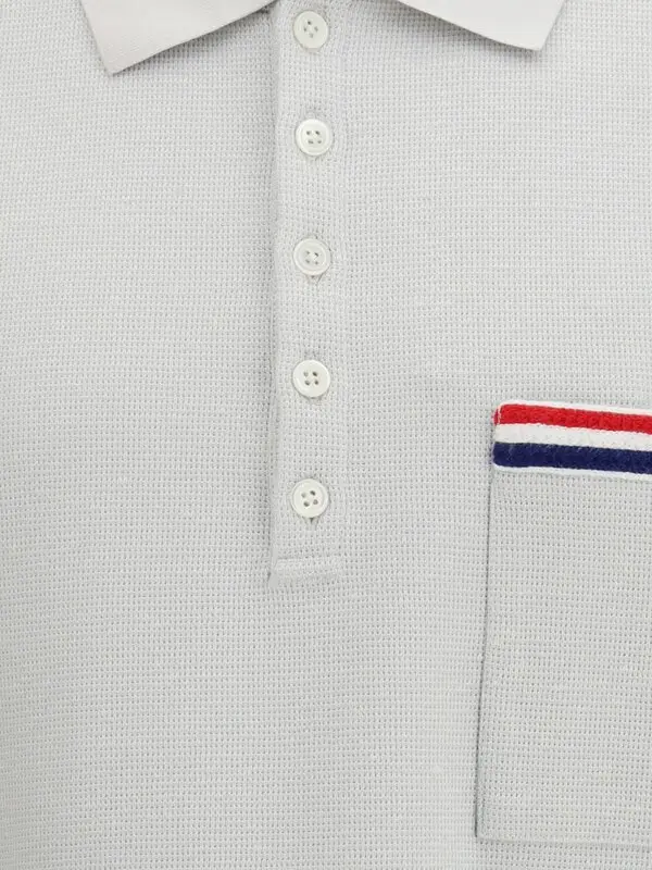 Thom Browne Cotton Polo Shirt - Grey