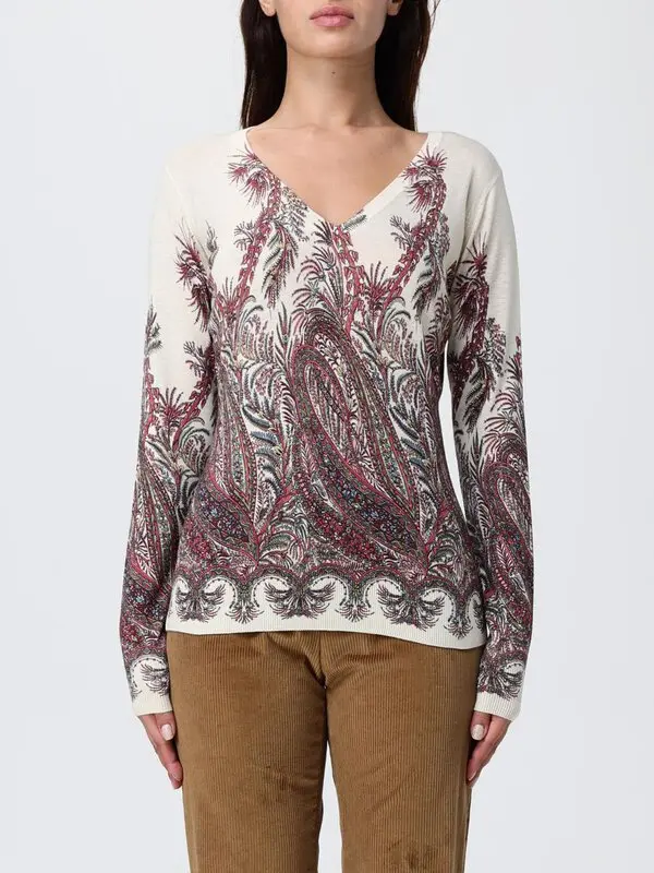 Etro Paisley Print Sweater - Burgundy