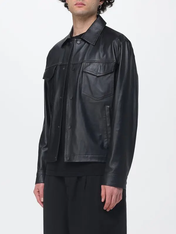 Emporio Armani Leather Jacket - Black