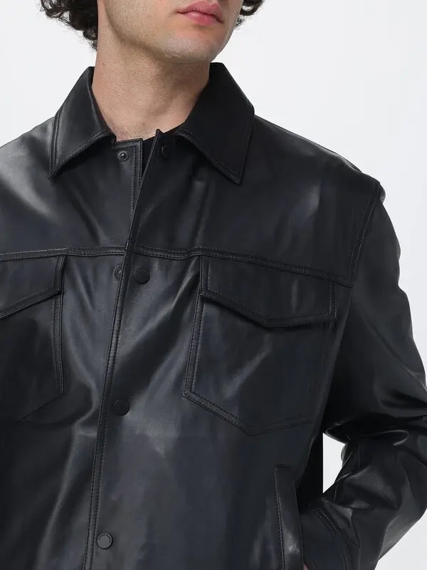 Emporio Armani Leather Jacket - Black