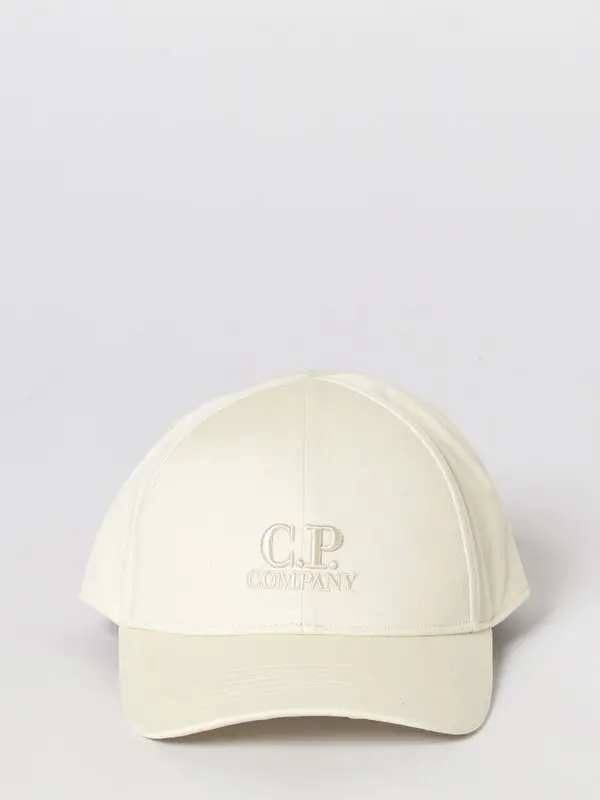 C.P. COMPANY Embroidered Logo Cotton Cap - Beige