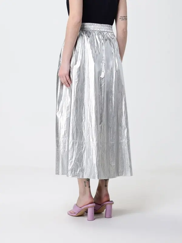 Tibi Metallic Skirt - Silver