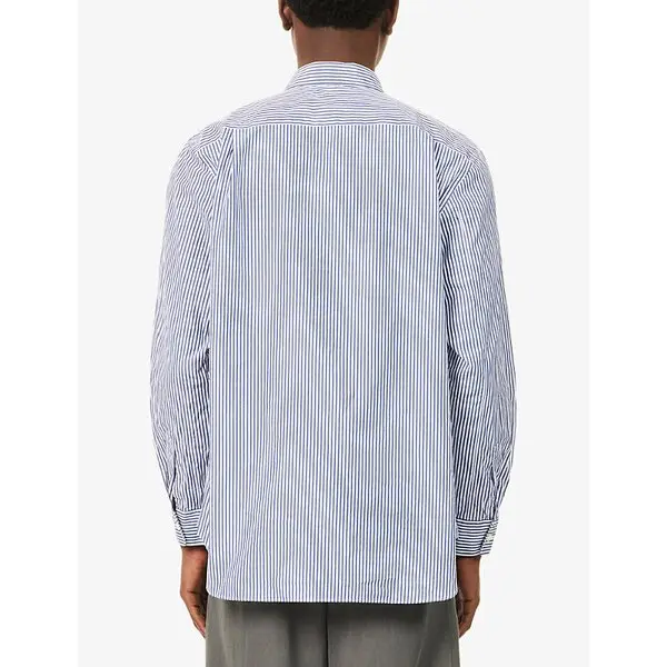 Play Comme Des Garcon Cdg Embroidered Heart Cotton Shirt