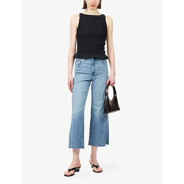 Paige Vanessa Twist Raw-hem Stretch-denim Jeans