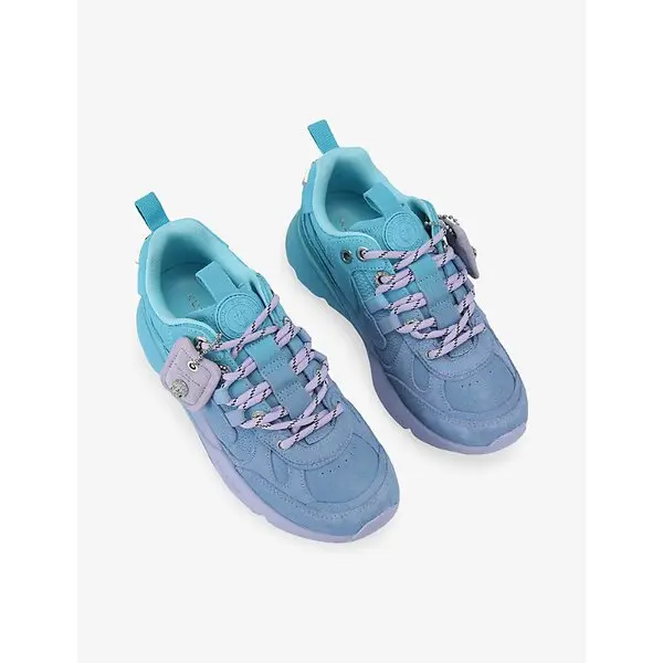 Kurt Geiger Kurt Runner Suede Trainers - Blue