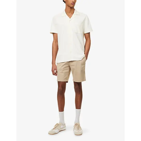 Paige Oliver Ribbed Short-sleeved Cotton Shirt