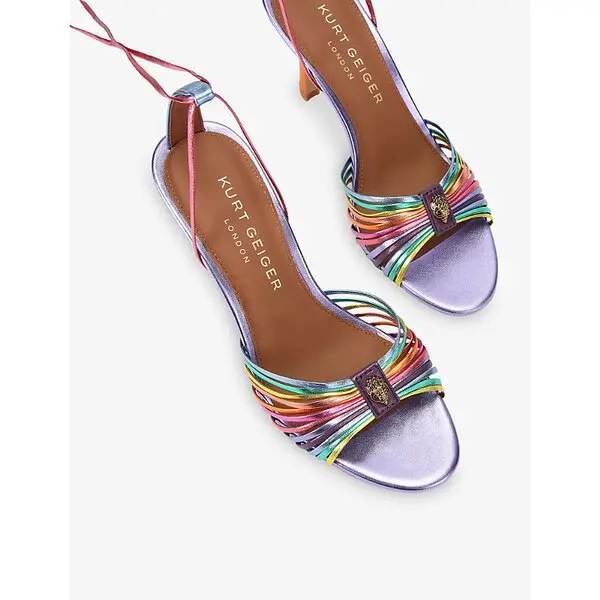 Kurt Geiger Leather Multi-strap Heeled Sandals