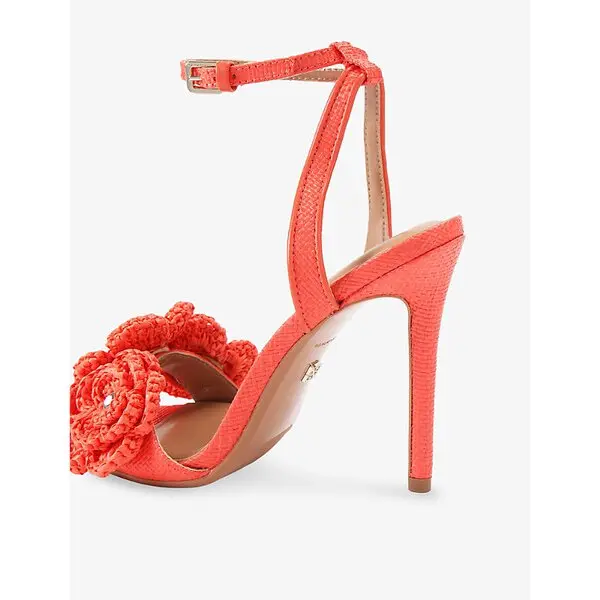 Kurt Geiger Sonnet Raffia Heeled Sandals