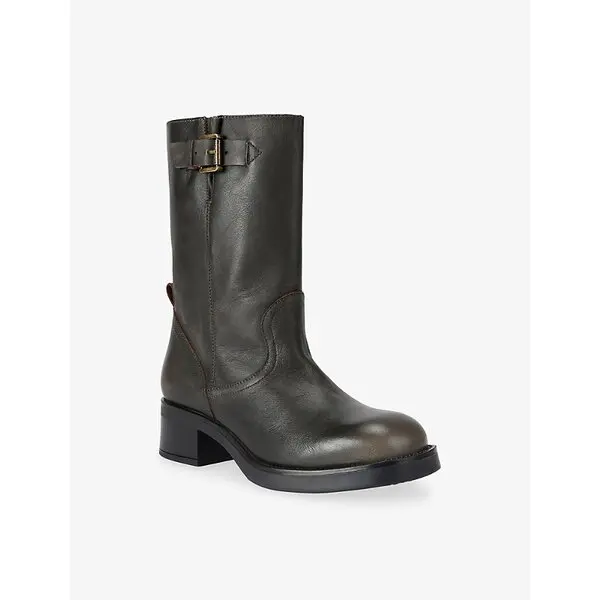 Kurt Geiger Trident Heeled Leather Boots