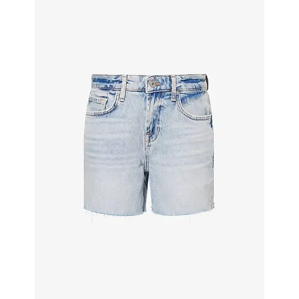 7 For All Mankind Monroe Mid-rise Long Denim Shorts