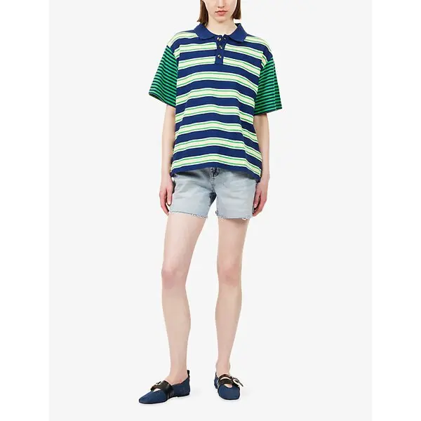 7 For All Mankind Monroe Mid-rise Long Denim Shorts