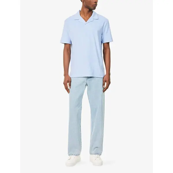 Sunspel Towelling Cotton Polo Shirt - Sky26