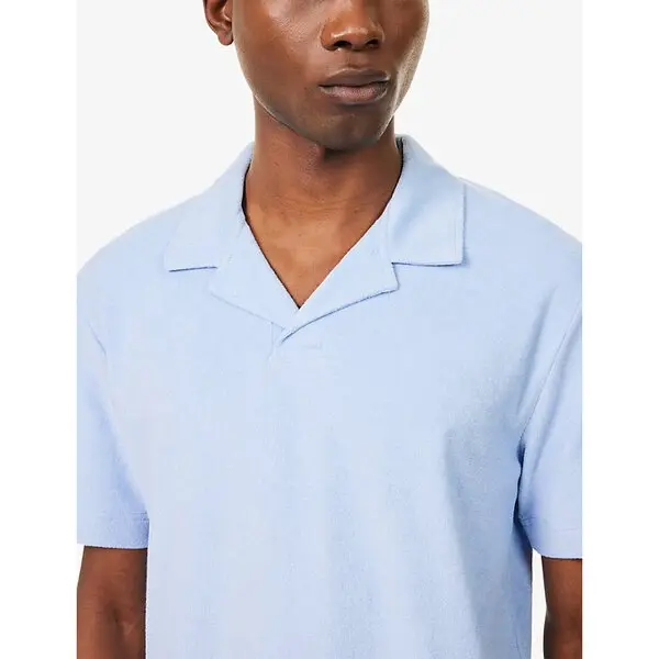 Sunspel Towelling Cotton Polo Shirt - Sky26