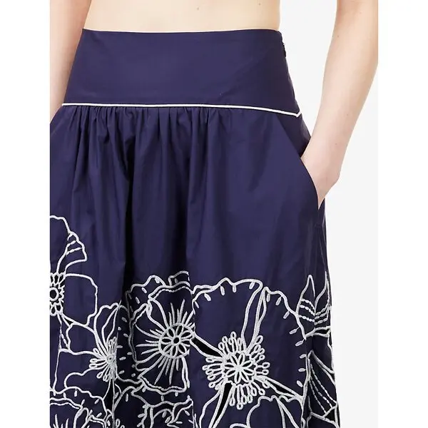 Farm Rio Richelieu Cotton Maxi Skirt