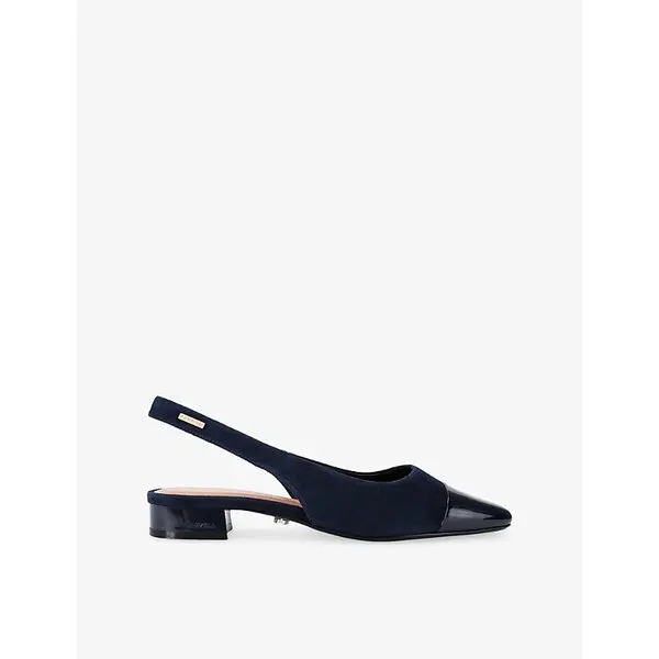 Carvela Amelia Suede Slingback Courts - Navy