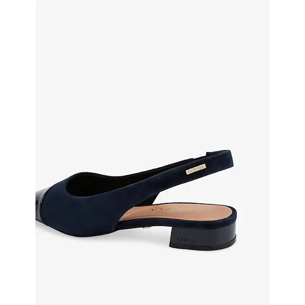 Carvela Amelia Suede Slingback Courts - Navy
