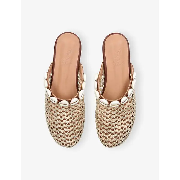 ANCIENT GREEK SANDALS The Slipper Shells Raffia Mules