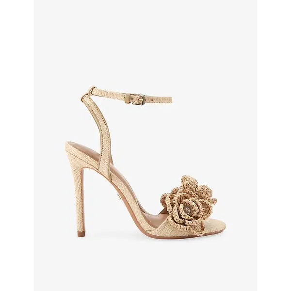 Kurt Geiger Sonnet Raffia Heeled Sandals