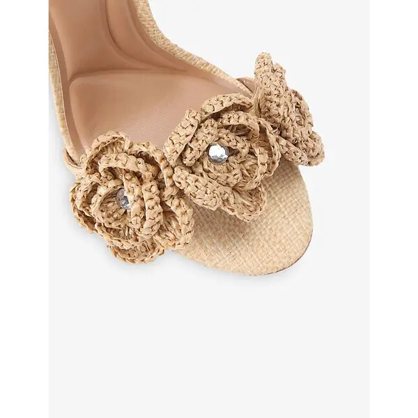 Kurt Geiger Sonnet Raffia Heeled Sandals