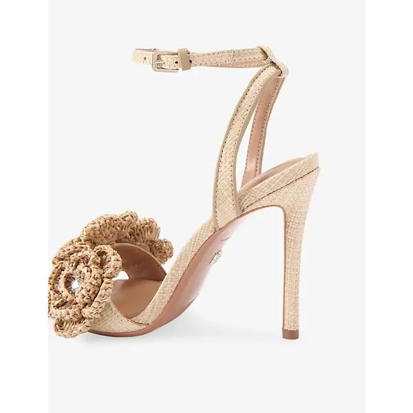 Kurt Geiger Sonnet Raffia Heeled Sandals