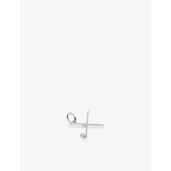 Monica Vinader Solitaire Diamond Initial X Pendant