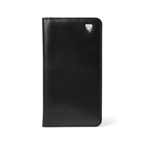 ASPINAL OF LONDON Long Wallet In Smooth Cognac - Black