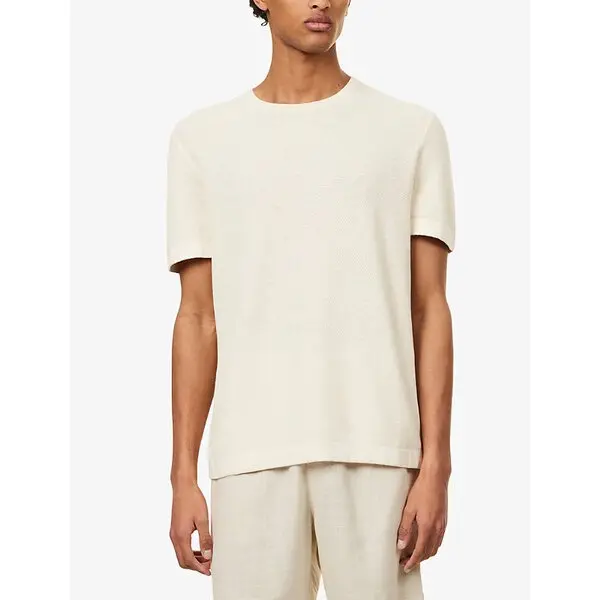 Paige Brimmer Cotton-linen Sweat T-shirt - Silt