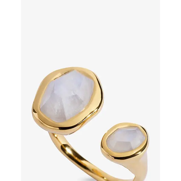 Monica Vinader Odyssey Moonstone Vermeil Ring - Gold