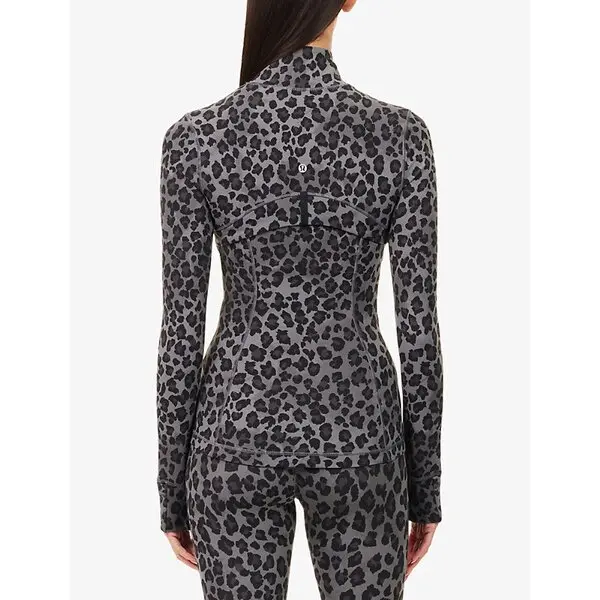 Lululemon Define Nulu High-neck Stretch-woven Jacket - True Leopard Black Multi