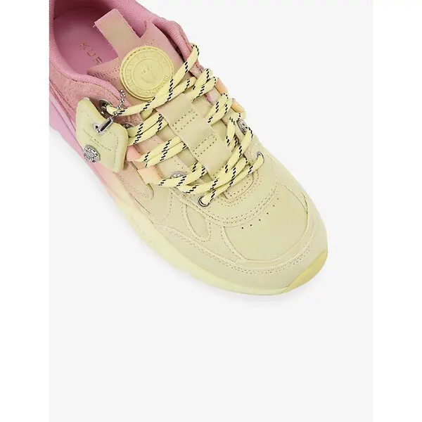 Kurt Geiger Kurt Runner Suede Trainers - Yellow