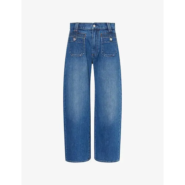 Paige Arellia Ankle Barrel-leg Denim Jeans