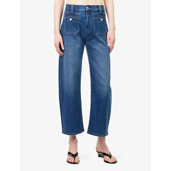 Paige Arellia Ankle Barrel-leg Denim Jeans