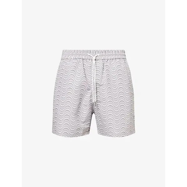 ARNE Wave Drawstring Swim Shorts - Stone